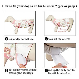 IDOMIK Dog Recovery Suit After Surgery, Soft Dog Surgery Recovery Suit for Male Female Pet Dogs Cats, Dog Spay Neuter Onesie Snugly Shirt, Dog Cone Alternative Anti-Licking Abdominal Wound