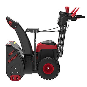 PowerSmart 24-Inch Self-Propelled Cordless Snow Blower Included Battery and Charger, 80-Volt, 2-Stage Snow Thrower with Steel Auger