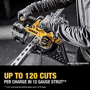 DEWALT 20V MAX XR Bandsaw, Brushless Motor, Portable and Cordless, 3-3/8 Inch Cut Capacity, Bare Tool Only (DCS378B)