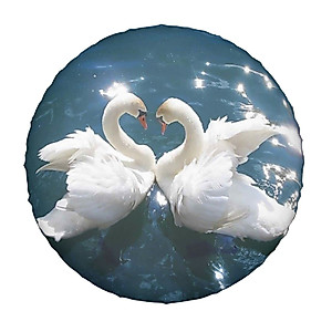 Custom Spare Tire Cover 17 Inch Personalized Text Image Wheel Covers Waterproof Universal Tire Protectors Cover for Jeep Wrangler Travel Trailers Camper RV SUV Truck