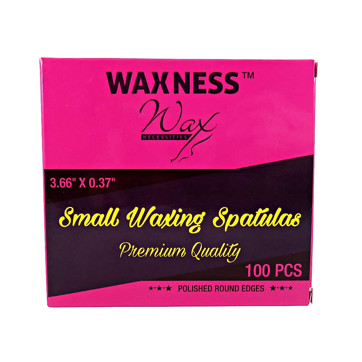 Waxness Wax Necessities Small Wax Wooden Applicators Spatulas Extra Polished Birchwood 100 Pack