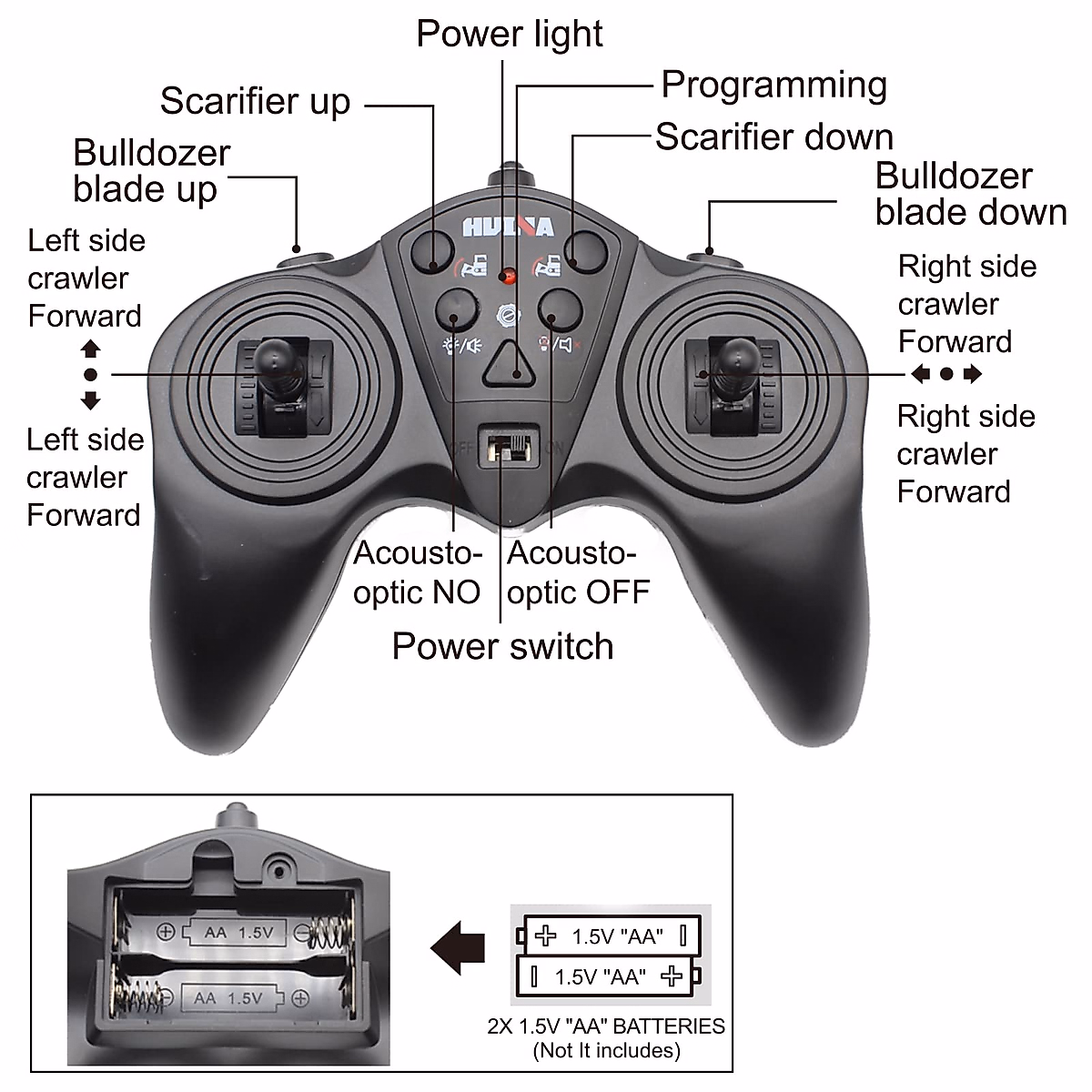 Mostop RC Bulldozer Toy 1/16 Scale 9 Channel RC Front Loader Tractor for Kids Adults, Full Functional 2.4Ghz Remote Control Bulldozer RC Construction Vehicles Truck Toys Gift with Light and Sound