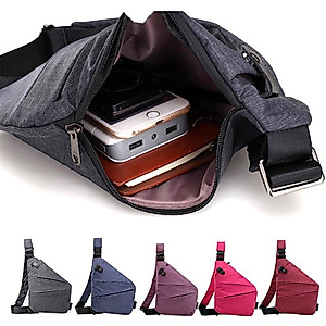 JIAFAGXU Unisex Personal Flex Bag, Fashion Anti-Thief Slim Sling Bag,Waterproof Multipurpose Crossbody Backpack for Outdoor (Black,Right Hand)