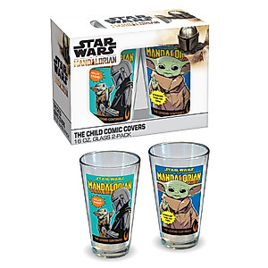 ICUP Star Wars Mandalorian: The Child Comic Covers Pint Glass Set 2 Pack (packaged)