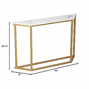 Safdie Console Table - Sturdy Mondern Console Tables for Entryway - Easy to Assemble - Narrow Entrance Table, Sofa Table, Entry Table, Hallway Table - Elegant & Modern, Behind Couch Table