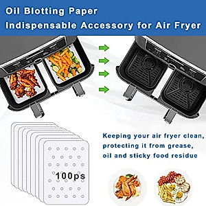 RichHomie Dual Zone Air Fryer Accessories for Ninja, 12 Pcs Dual Air Fryer Accessories Set Suitable for Ninja Dual Air Fryer DZ201 8 Quart or Larger Dual Air Fryers Oven