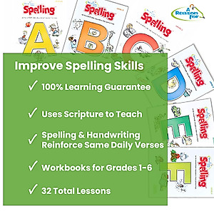 3rd Grade Spelling Homeschool Pack Level C by A Reason Set - Complete Curriculum Kit for Third Graders - Practice Workbook for Words, Vocabulary & Comprehension Skills - Kids Help Learning Workbooks