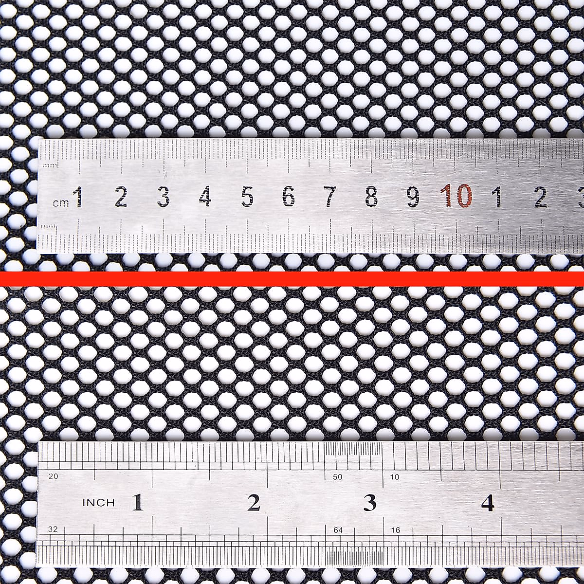 BoomSesame 150GSM Black Mesh Fabric, 40 x 82 Inch Polyester Fibre Mesh Netting Slightly Stretchy for Backpack Pocket, Straps, Netting Clothes, Netting Bag Shopping Bag and Other DIY Craft