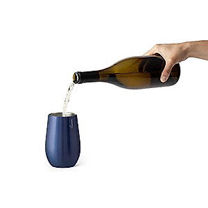 Rabbit Wine Tumbler Stainless Steel, Navy, 12 ounces