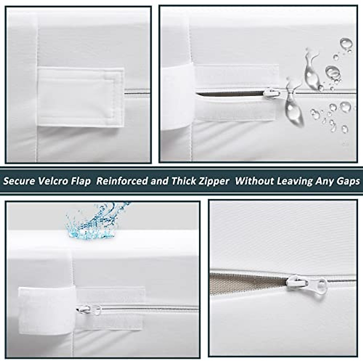 Zippered Mattress Protector Waterproof California King,Mattress Cover Encasement,9" inch Depth,for Toddlers Pets Potty Training Bedridden Nursing Home Hotel