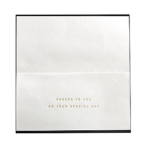 NIQUEA.D, Row of Martinis on Black Birthday Card