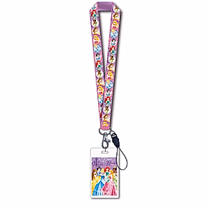 Disney Princess Lanyard with Card Holder,Pink,1"