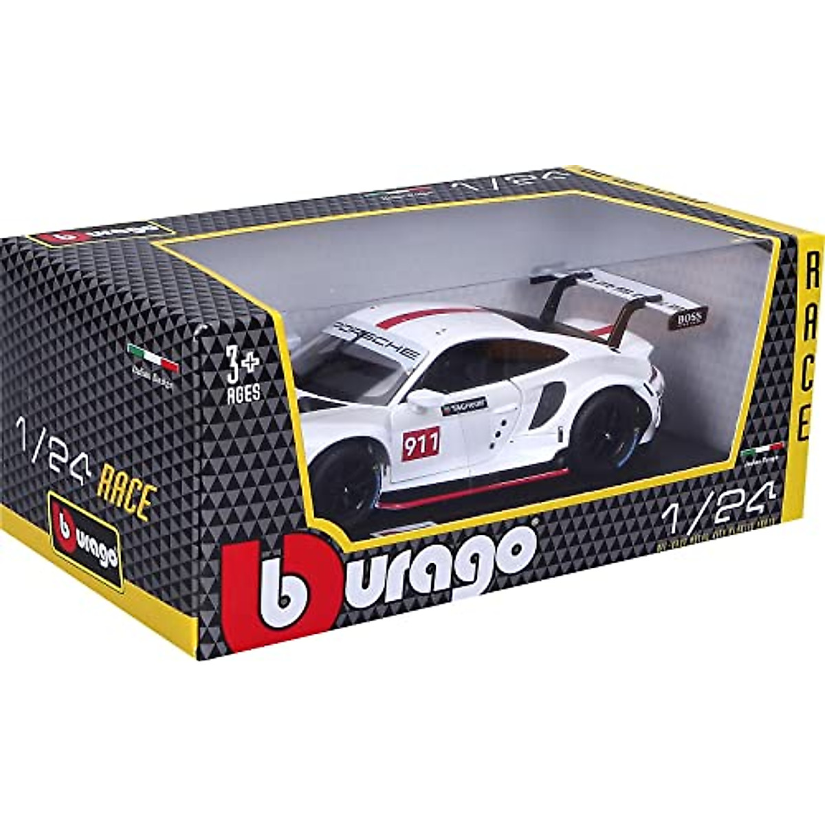 Bburago B18-28013 1:24 Porsche 911 RSR GT, Assorted Designs and Colours