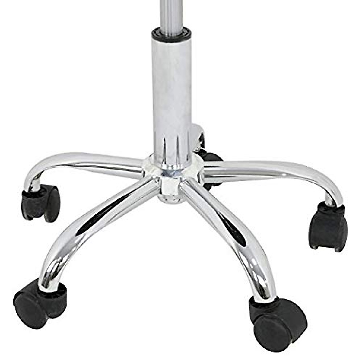 HomGarden Adjustable Hydraulic Rolling Swivel Stool for Massage Salon Office Facial Spa Medical Tattoo Chair Stool w/Backrest Cushion & Wheels, Set of 3