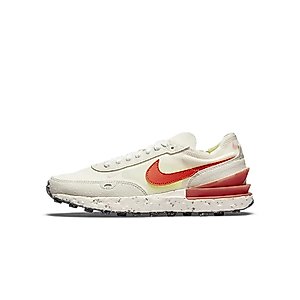 Nike Women's Waffle One Crater Pale Ivory/Orange-Light Bone (DJ9640 101) - 10