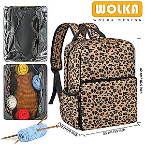 Wolka Knitting Bag, Yarn Storage - Mother's Day Gift -, Yarn Bag, Yarn Storage Organizer, Crochet Storage Knitting & Crochet Supplies 7gal Large Volume