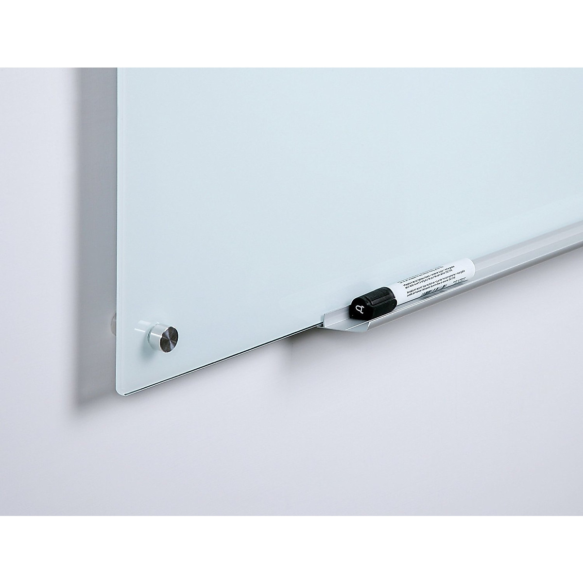 Audio-Visual Direct Magnetic White Glass Dry-Erase Board Set - 8' x 4' - Includes Magnets, Hardware & Marker Tray