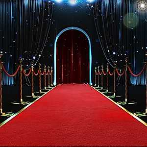 HOMBYS Extra Thick Red Carpet Runner for Events, 2x15 Feet Not Slip Red Aisle Runway Rug for Party Wedding & Special Events Decorations