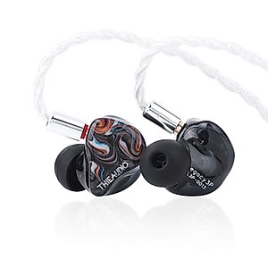 Linsoul THIEAUDIO Legacy 4 1DD+3BA Hybrid Driver in-Ear Monitor with 2 Tuning Switch, Detachable 7N OCC 0.78mm 2Pin Cable, Custom Faceplate