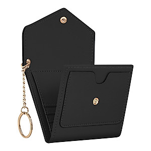 Gostwo Womens Wallet RFID Blocking Small Wallets Woman Credit Card Holder Trifold Ladies Wallets with Coins Zipper Pocket(Black)