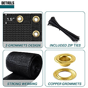 TANG Sunshades Depot Black 4x50' FT Privacy fence screen Temporary 150 GSM Heavy Duty Windscreen Fence Netting Fence Cover with Zipties 88% Privacy Blockage excellent Airflow 3 Years Warranty