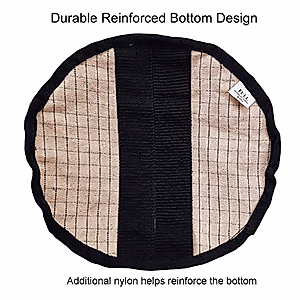 Derby Originals Ripstop 24 Oz Canvas Feed Bag with Padded Leather Crown Strap for Safety and No-Spill Flap Design