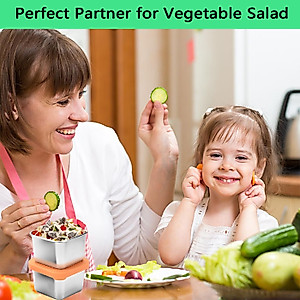 HyStarsigo Set of 3 Stainless Steel Snack Containers for Kids (6oz), Leak Proof Stackable Small Metal Food Containers with Silicone Lids, Stainless Steel Lunch Box for Toddlers and Kids