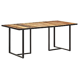 AJSEOYBS Large Dining Table,Industrial Rustic Kitchen Dining Room Table, Dinner Table for Kitchen, Living Room,Dining Table 70.9" Rough Mango Wood