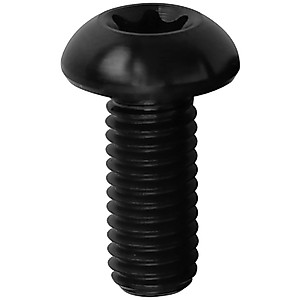 HERCHR 12Pcs Disc Brake Rotor Bolts, M5x12mm Bicycle Rotor Screws for MTB Mountain Bike, Steel/Titanium/Black(Black)