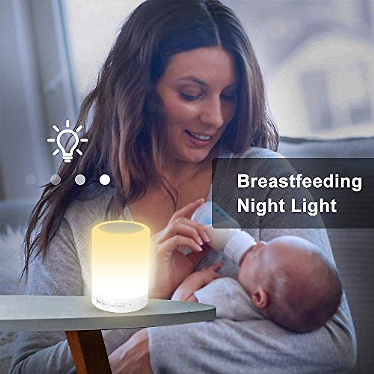 Elecstars Touch Bedside Lamp - with Bluetooth Speaker, Dimmable Color Night Light, Outdoor Table Lamp with Smart Touch Control, Best Gift for Men Women Teens Kids Children Sleeping Aid