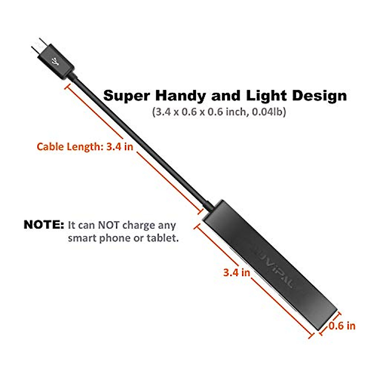 AuviPal 3-Port Micro USB OTG Hub Adapter (3 USB Ports + Power Port) for Fire Stick 4K, PlayStation Classic, Raspberry Pi Zero, Sega Genesis Mini, S/NES Classic Mini and More - Black