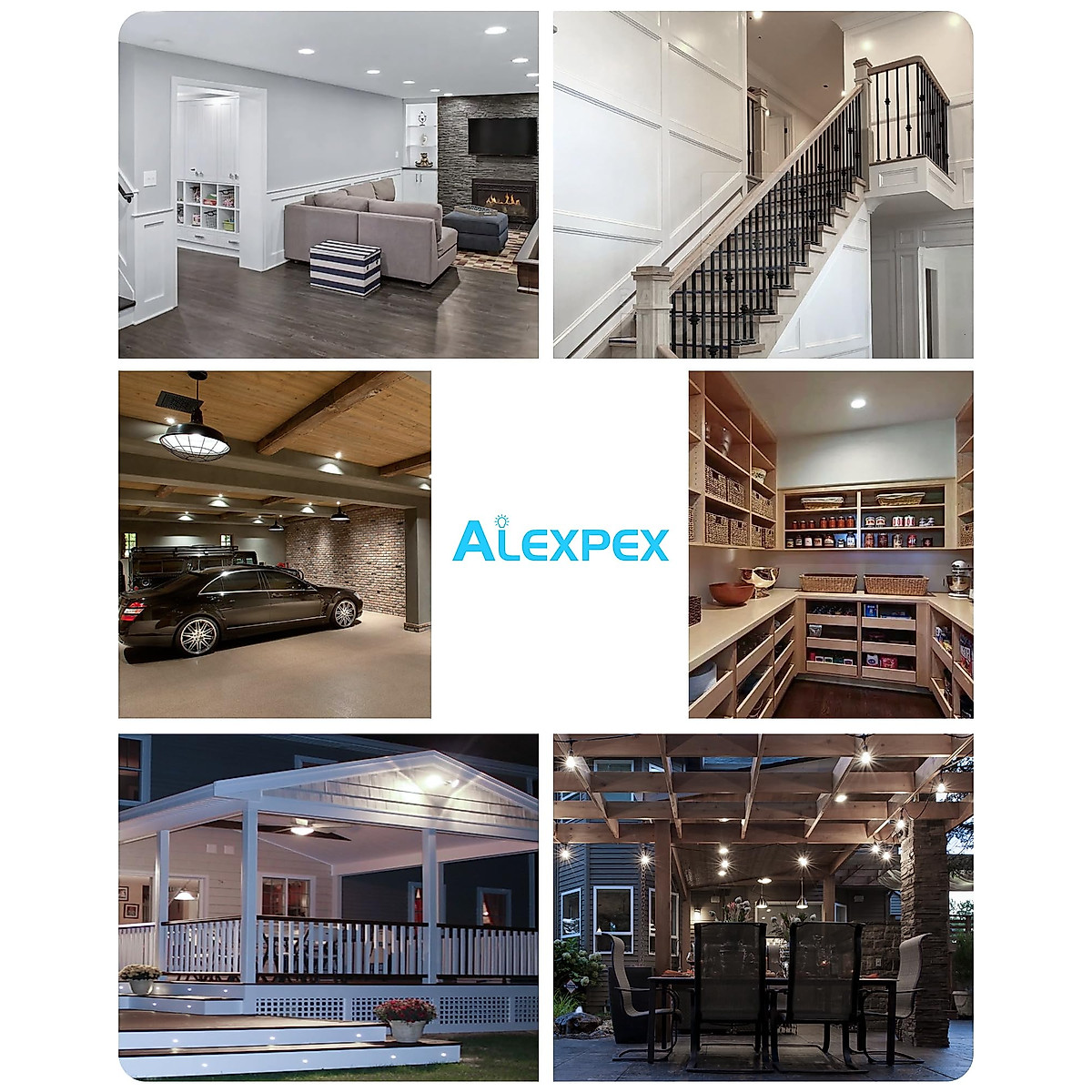 ALEXPEX Motion Sensor Light Bulbs, 13W(100W Equivalent) 1100lm Motion Activated Auto Dusk to Dawn LED Bulb, A19 E26 5000K Daylight Outdoor/Indoor Lighting for Garage Porch Stairs Patio, 2 Pack