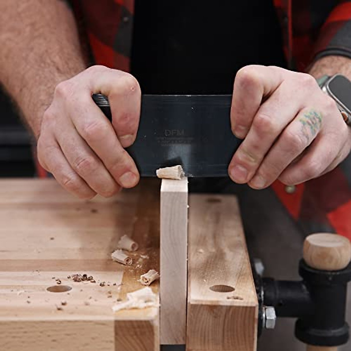 DFM Tool Works Blue Cabinet Scraper Rectangle Sets- MADE IN USA - Multiple Sizes (2, 0.032" x 2.5" x 5")