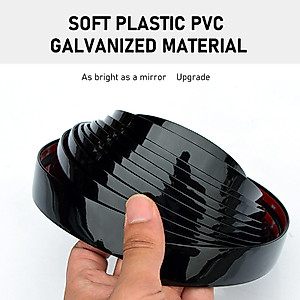 NGHEY Pack-1 Car Chrome Trim Molding, 0.78" x 16.4Ft Body Window Seal Rubbing Strip, Bumper Anti-Collision Strip, Universal for Auto DIY Shiny Self-Adhesive Strip (Bright Black)