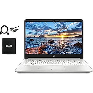 2022 HP 14" FHD Laptop for Business and Student, AMD Ryzen3 3250U (up to 3.5 GHz), 16GB RAM, 1TB HDD+128GB SSD, Ethernet, Webcam, WiFi, Bluetooth, HDMI, Fast Charge, Win10, w/Ghost Manta Accessories