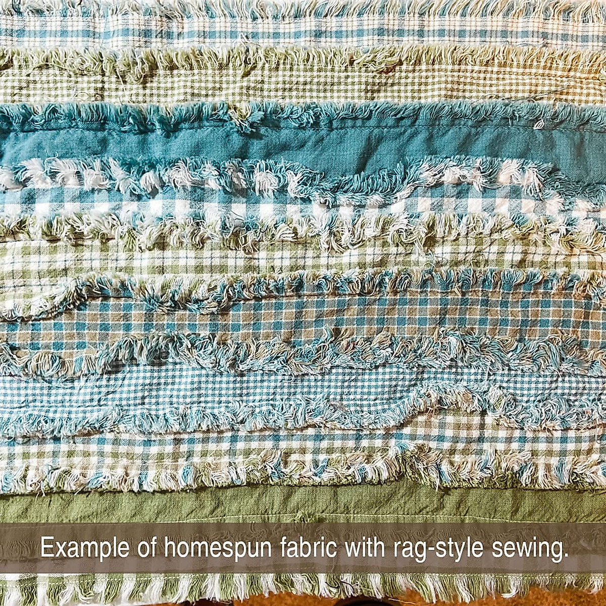 Sage Green 2 Plaid Homespun Cotton Fabric by JCS - Sold by The Yard
