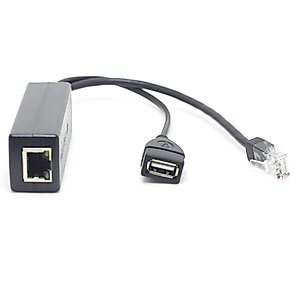 DSLRKIT Active PoE Splitter 48V to 5V 2.4A USB Type A Female 802.3af Power Over Ethernet