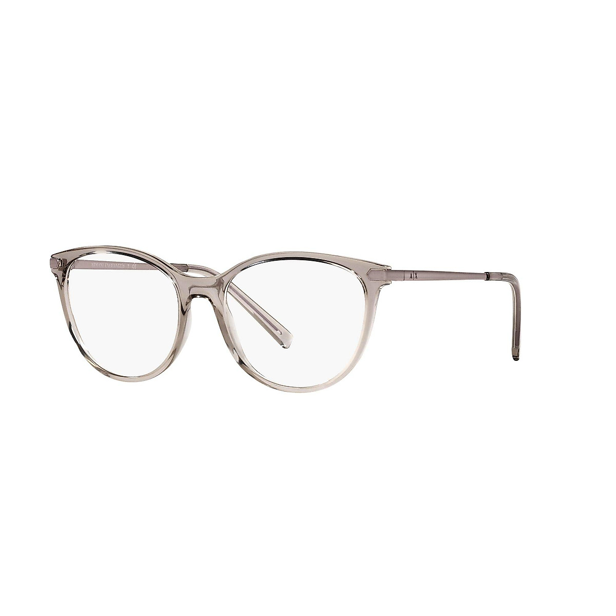 A|X ARMANI EXCHANGE Women's Ax3078 Cat Eye Prescription Eyewear Frames, Tundra/Demo Lens, 53 mm