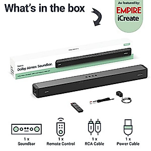 Majority Dolby Atmos Soundbar for TV, Bluetooth Wireless Sound Bar 2.0.2, 120W Sierra Home Audio Sound Bars for TV with Crystal Clear Sound Quality, HDMI ARC and Up-Firing Surround Speaker