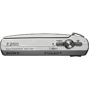 Sony Cybershot DSC-T50 7.2MP Digital Camera with 3x Optical Zoom (Silver)