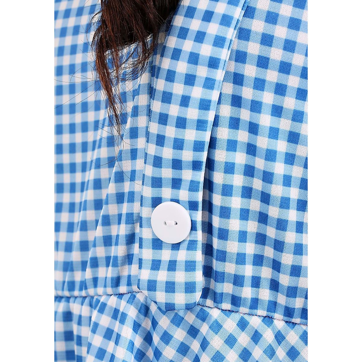 Rubie's womens Wizard of Oz Adult Dorothy Dress and Hair Bows Costume, Blue/White, Teen US