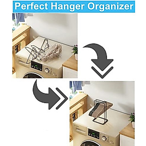 Hanger Stacker 2 Pack, Clothes Hanger Holder Organizer for Closet Laundry Room,Coat Hanger Organizer Stacker for Wire Hangers,Hanger Rack Stand Hanger Caddy for Adult Kids Velvet Pants Hangers Storage