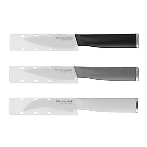 KitchenAid Paring Knife Set, High Carbon Stainless Steel Kitchen Knife Set, Razor-Sharp Blades, 3 Piece, Multicolor