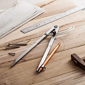 Mr. Pen- Professional Large Compass for Woodworking, 12 Inch Compass with Wing, Compass for Geometry, Compass Drawing Tool, Woodworking Compass, Pencil Compass for Carpenter, Drafting, Drawing Compass