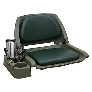 Wise 8WD139 Series Molded Fishing Boat Seat with Marine Grade Cushion Pads, Green Shell, Green Cushion