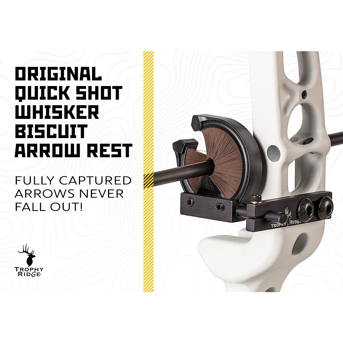 Trophy Ridge Whisker Biscuit Original Quick Shot Archery Arrow Rest - Trusted Choice for Bowhunters, Durable Lightweight Construction, Quiet Loading, Medium Right-Handed Design