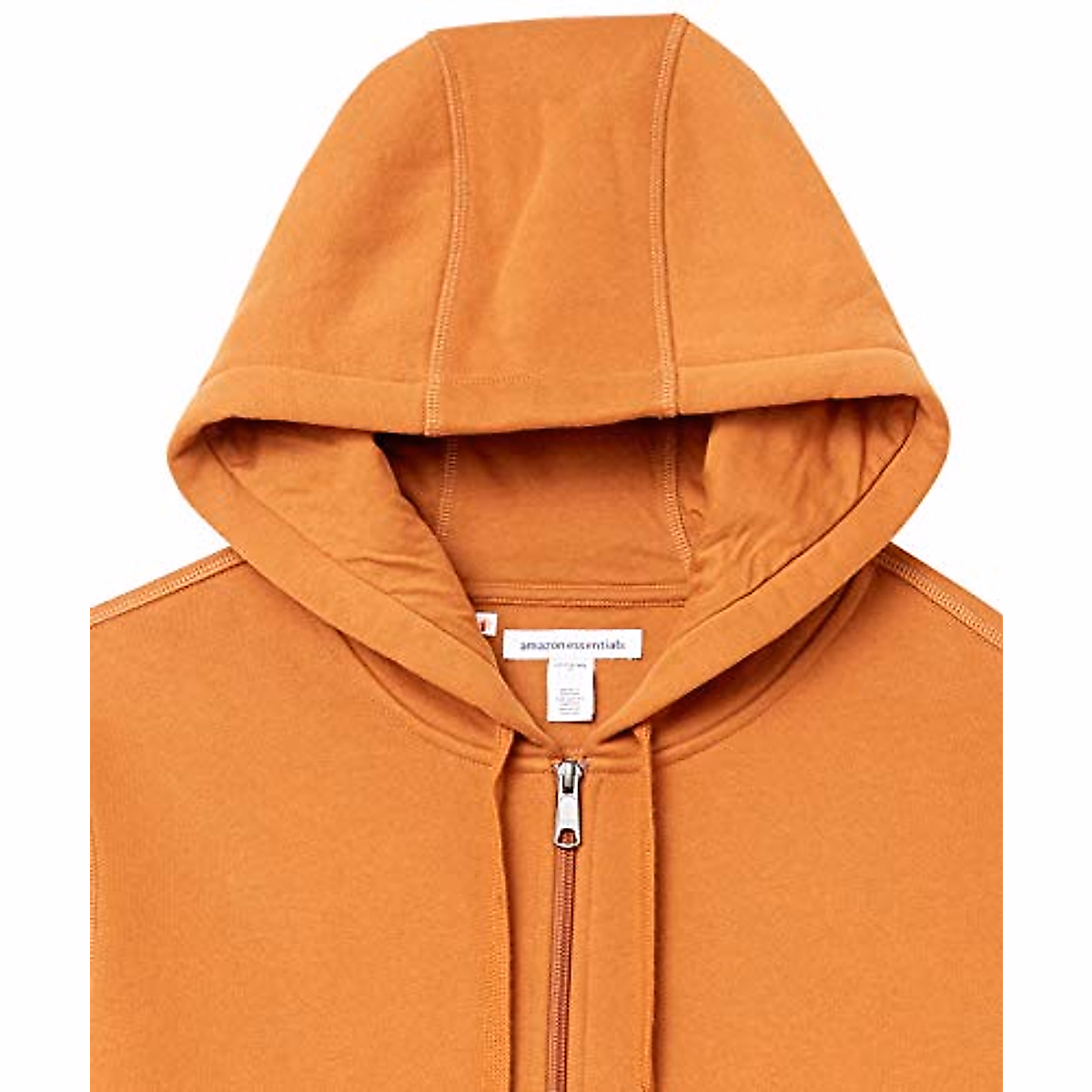 Amazon Essentials Men's Full-Zip Hooded Fleece Sweatshirt (Available in Big & Tall), Nutmeg, Large