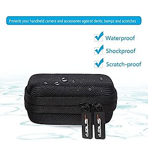 JSVER Case For GoPro Carrying Case for GoPro Hero 10, Hard Shell Travel Storage Case for Hero 11/10/9/8/7/6/5/4/3, Osmo Action 3, AKASO EK7000, Campark ACT74, YI Action Camera (Black)
