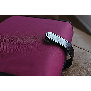 Tri-Fold Bible Cover, Bible Study Organizer, Velcro Closure, Nylon, Cranberry/Black, Extra Large