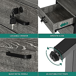 YITAHOME U Shaped Desk with Power Outlets & LED Lights, Reversible Computer Desk L Shaped Desk with Drawers, Large Corner Office Desk with Monitor Stand & Storage Shelves, 2 Person Desk, Grey